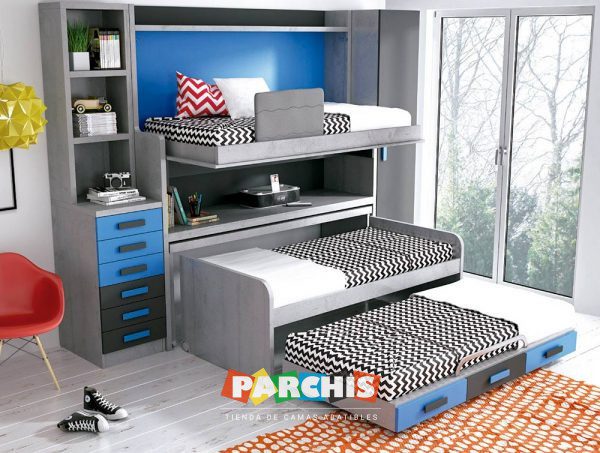 Litera con tres camas Jarama - Camas Abatibles